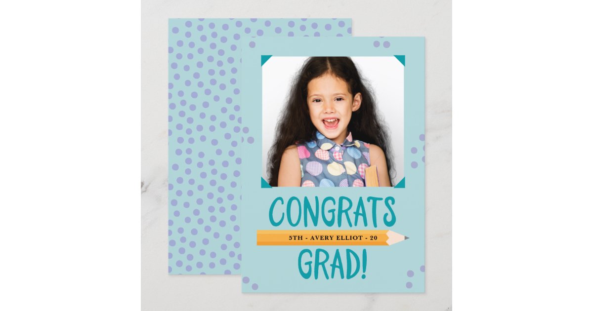 Elementary School Girl Graduation Invitation | Zazzle