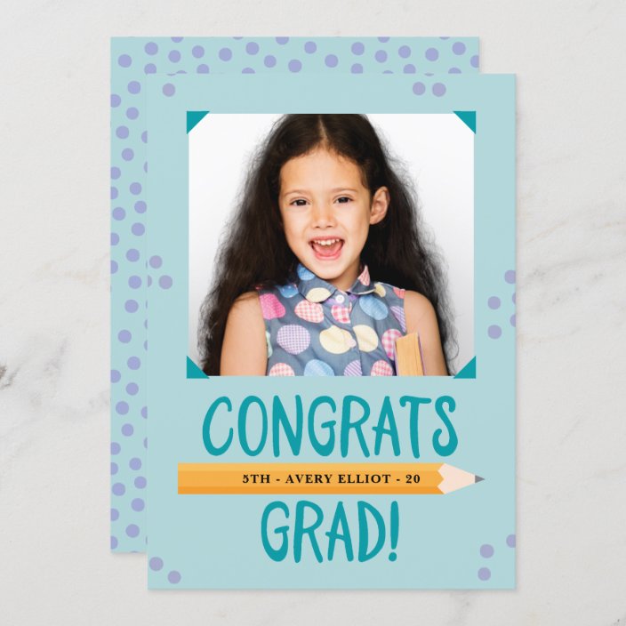 Elementary School Girl Graduation Invitation | Zazzle.com