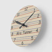 Elementary School Paper Wall Clock | Zazzle