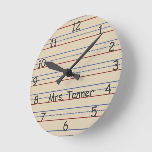 Elementary School Paper Wall Clock | Zazzle