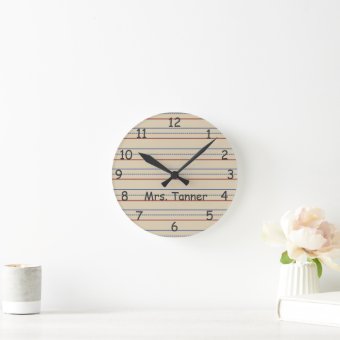 Elementary School Paper Wall Clock | Zazzle
