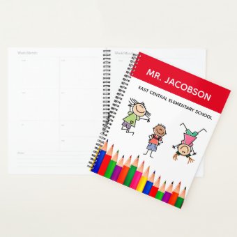 Elementary School Teacher Diary Planner | Zazzle
