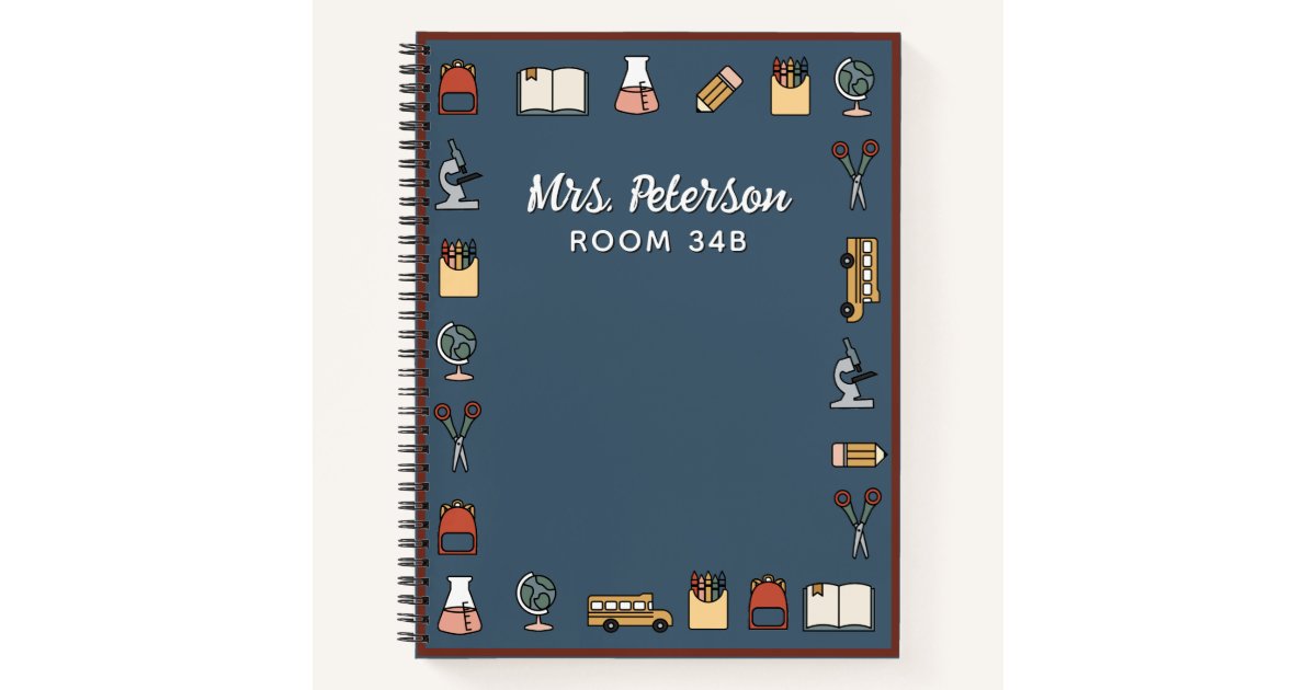 Elementary School Teacher Personalized Notebook | Zazzle