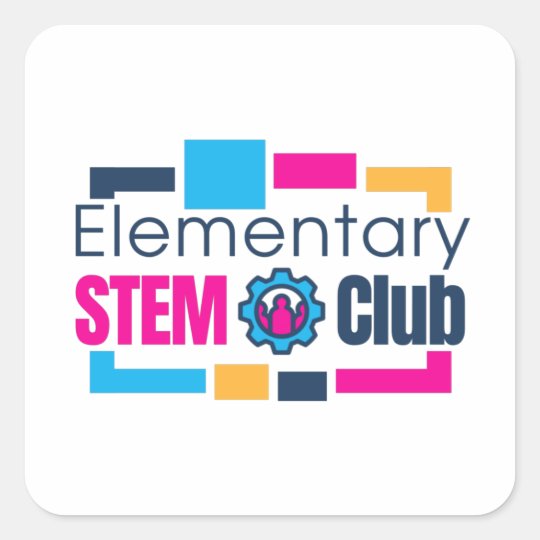 Elementary STEM Club Logo Sticker | Zazzle.com