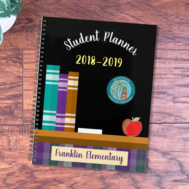 Elementary student planner with district logo | Zazzle
