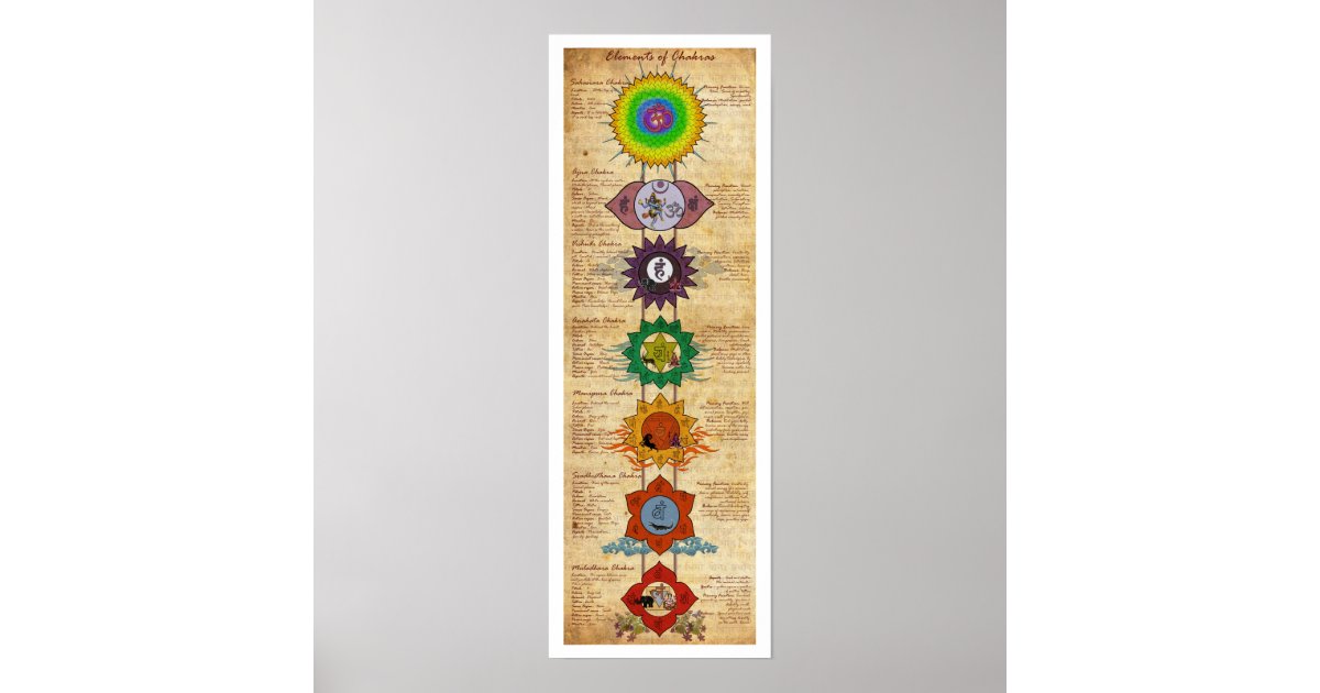 Elements of Chakras Poster | Zazzle