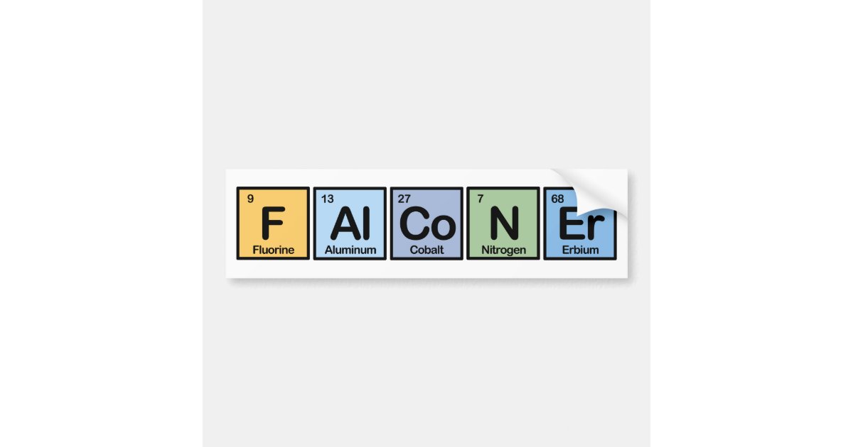 Elements of Falconry Bumper Sticker | Zazzle