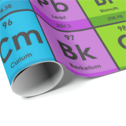 Elements of the Periodic Table Wrapping Paper | Zazzle