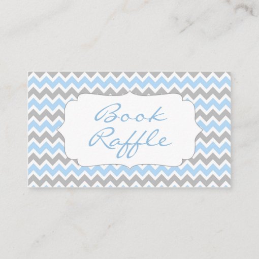 Elephant Baby Shower book raffle tickets blue Enclosure Card | Zazzle