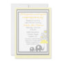 Elephant Baby Shower Invitation- Yellow and Gray Invitation | Zazzle