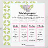 Elephant Baby Shower Whats In Your Purse Game | Zazzle