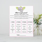 Elephant Baby Shower Whats In Your Purse Game | Zazzle