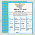 Elephant Baby Shower Whats In Your Purse Game | Zazzle