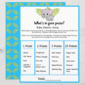 Elephant Baby Shower Whats In Your Purse Game | Zazzle