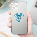 Elephant Blue Mandala Animal Sticker | Zazzle