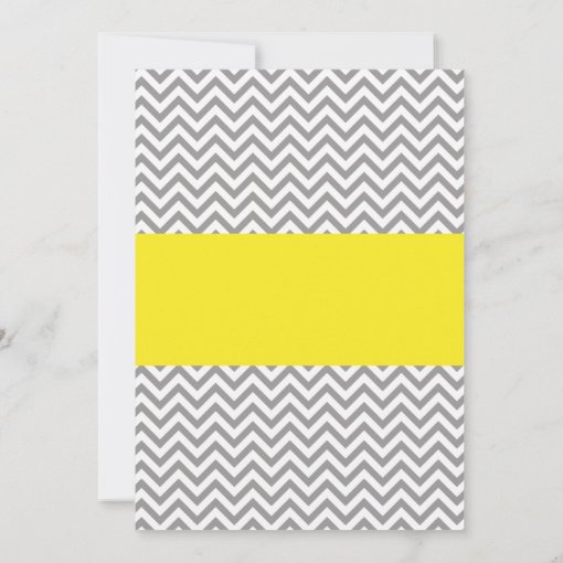Elephant Chevron Yellow Gray Baby Shower Invitation | Zazzle