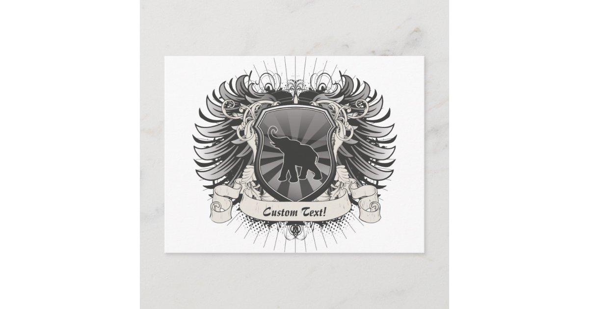 Elephant Crest Postcard | Zazzle