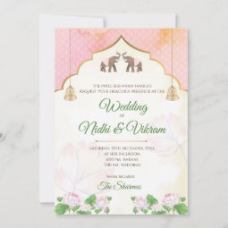 Elephant invitations & Indian wedding invitations | Zazzle