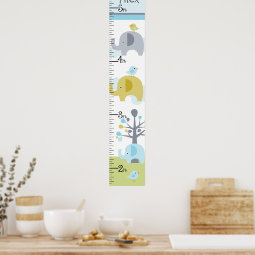 Elephant Love Growth Chart Keep at 8x44! | Zazzle