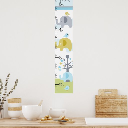 Elephant Love Growth Chart Keep at 8x44! | Zazzle