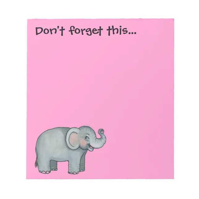 Elephant Note Pad | Zazzle