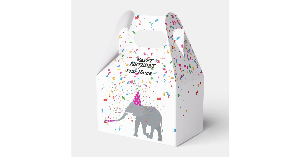 Elephant Partying - Animals at Birthday Party Favor Boxes | Zazzle