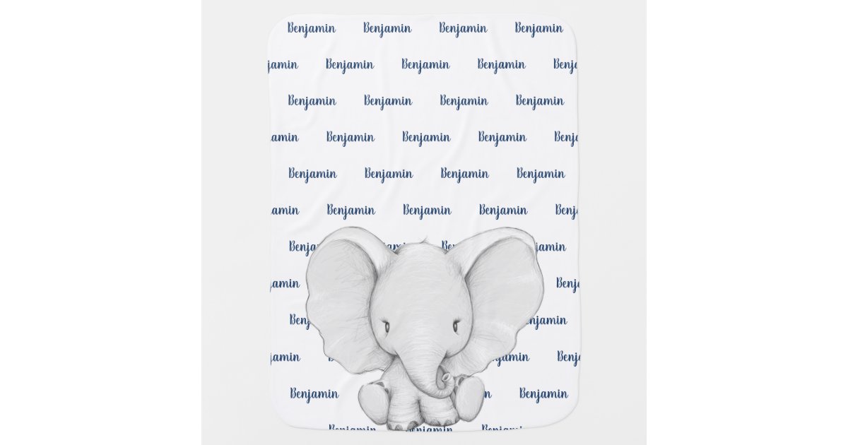 elephant-personalized-navy-blue-name-boy-baby-blanket-zazzle