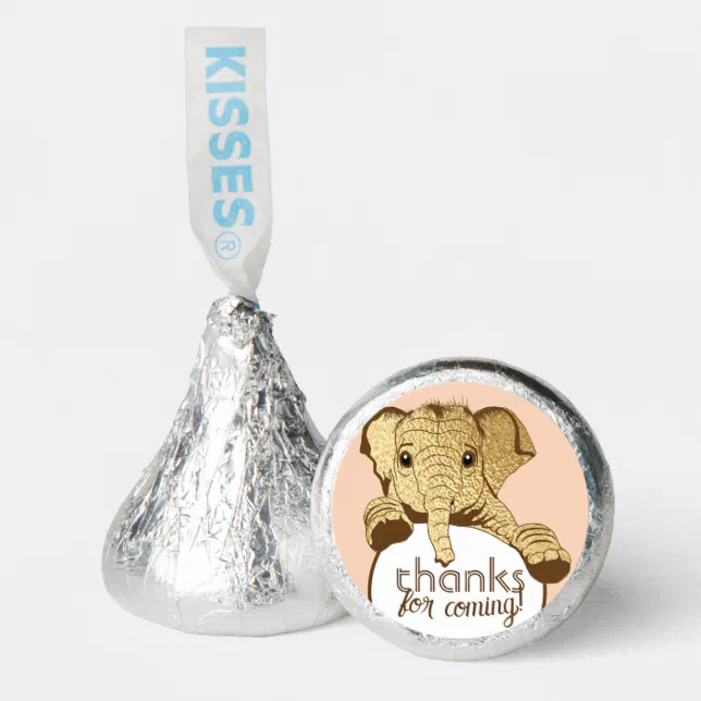 Elephant Pink Candy Labels Hershey®'s Kisses® | Zazzle