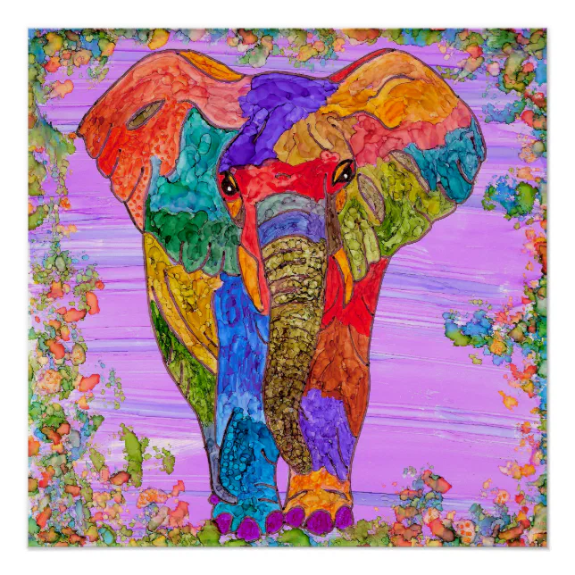 Elephant Poster 20" x 20" | Zazzle