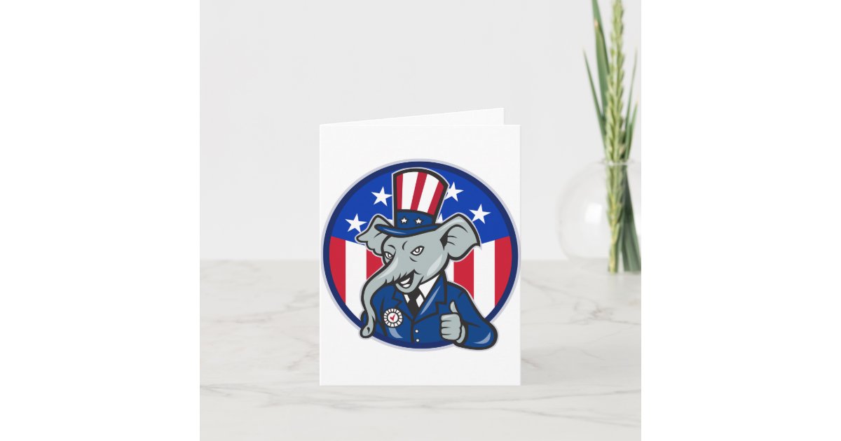 Elephant Republican Note Cards | Zazzle