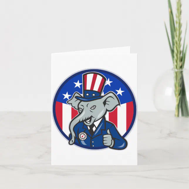 Elephant Republican Note Cards | Zazzle