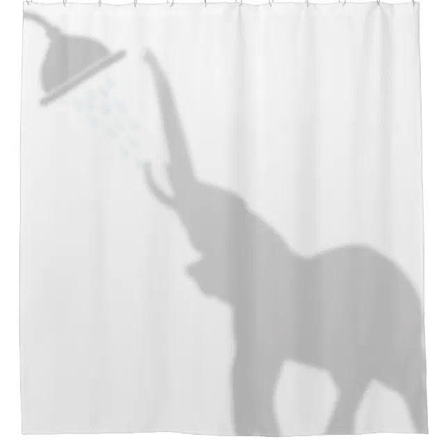 Elephant Shadow Silhouette Shadow Buddies Shower Shower Curtain | Zazzle