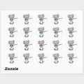 Elephant Stick Figure Stickers Sticker | Zazzle