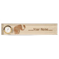 Elephant Tribal Art Desk Nameplate with Clock | Zazzle