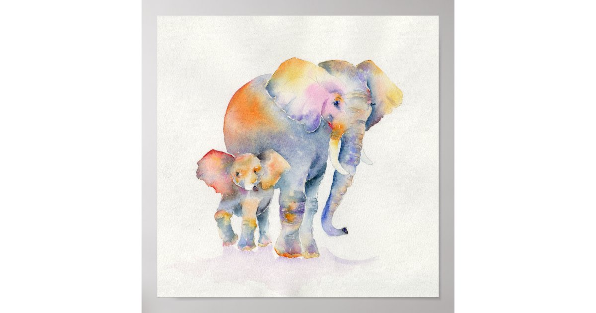 Elephants Poster | Zazzle