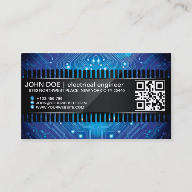 Eletronic Chip Style Business Card | Zazzle