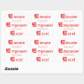 Elevate, Empower, Excel: Motivational Sticker | Zazzle