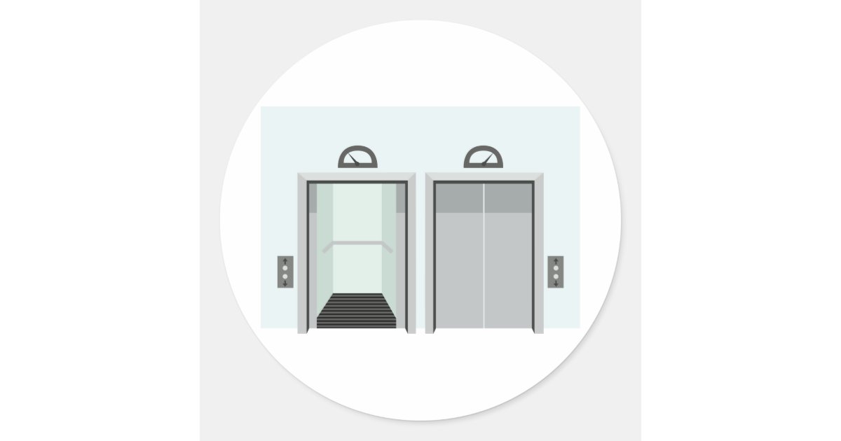 Elevator Classic Round Sticker | Zazzle