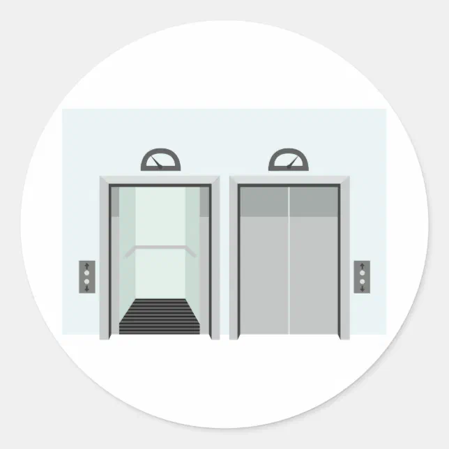 Elevator Classic Round Sticker | Zazzle