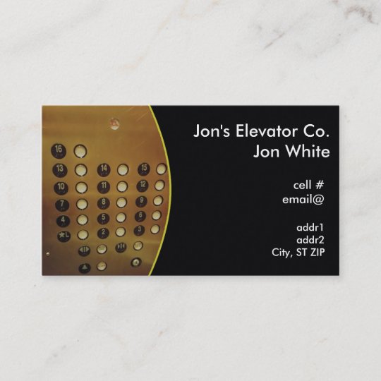 elevator panel business card | Zazzle.com