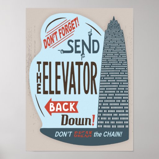Elevator Poster | Zazzle