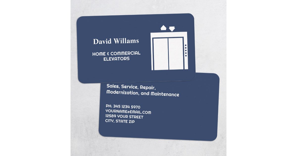Elevator Repair Business Card | Zazzle