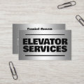 Elevator Services Silver QR Business Card | Zazzle