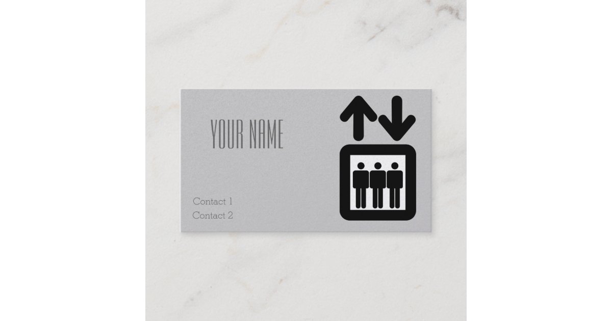 elevator sign business card | Zazzle
