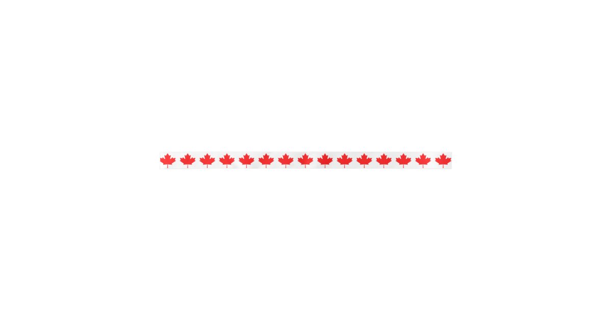 Eleven-Point Red Maple Leaf From Canadian Flag Satin Ribbon | Zazzle