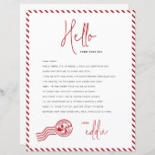 Elf Arrival Letter Hello From your Elf Note | Zazzle