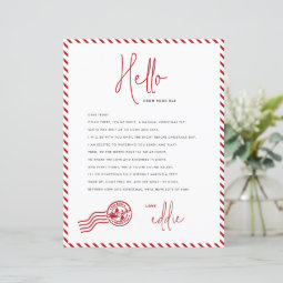 Elf Arrival Letter Hello From your Elf Note | Zazzle