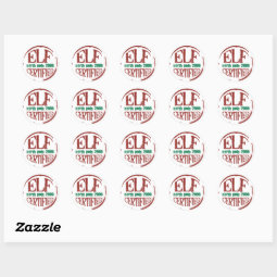 elf certified stamp sticker | Zazzle