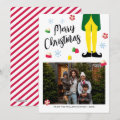 Elf Christmas Card with Photo | Zazzle