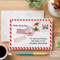 Elf envelope North Pole Santa letter | Zazzle